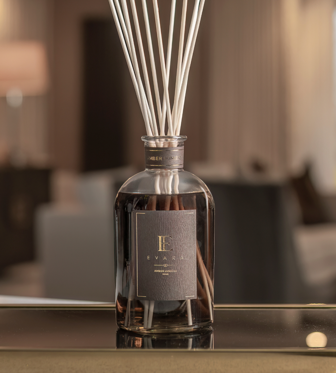 Evara Amber Lumiere Large Reed Diffuser Gift Set - 1000ml – Chloe Jade Home