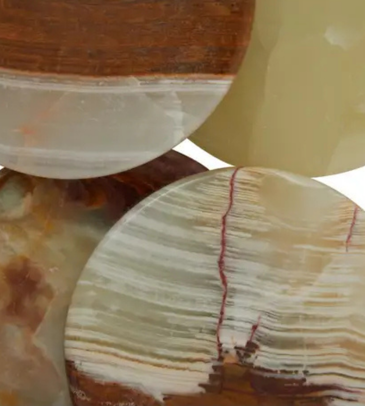 Set of Four Onyx Marble Coasters | Natural Stone Coasters | Chloe Jade Home