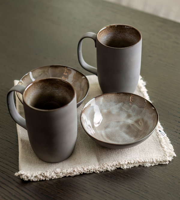 Set of 4 Takiya Stoneware Grey Asian Style Mugs – Chloe Jade Home
