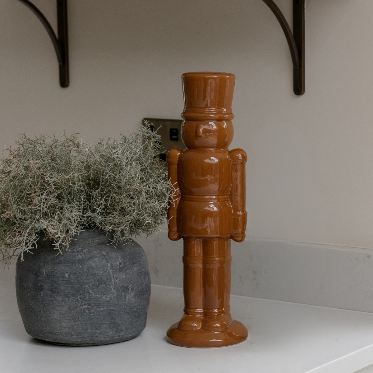 Caramel Standing Christmas Nutcracker – Elegant Festive Décor | Chloe ...
